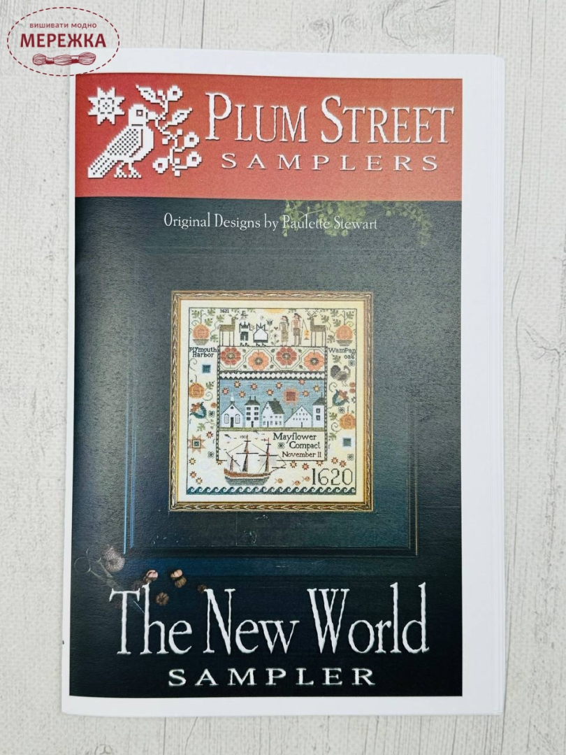Plum Street Samplers Схема The New World Sampler | Інтернет-магазин МЕРЕЖКА